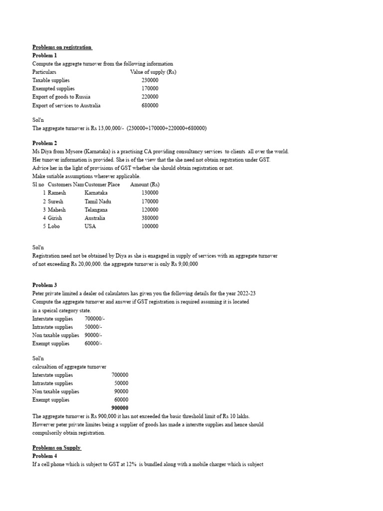 Unit 6 - GST - 2024 | PDF | Value Added Tax | Taxes