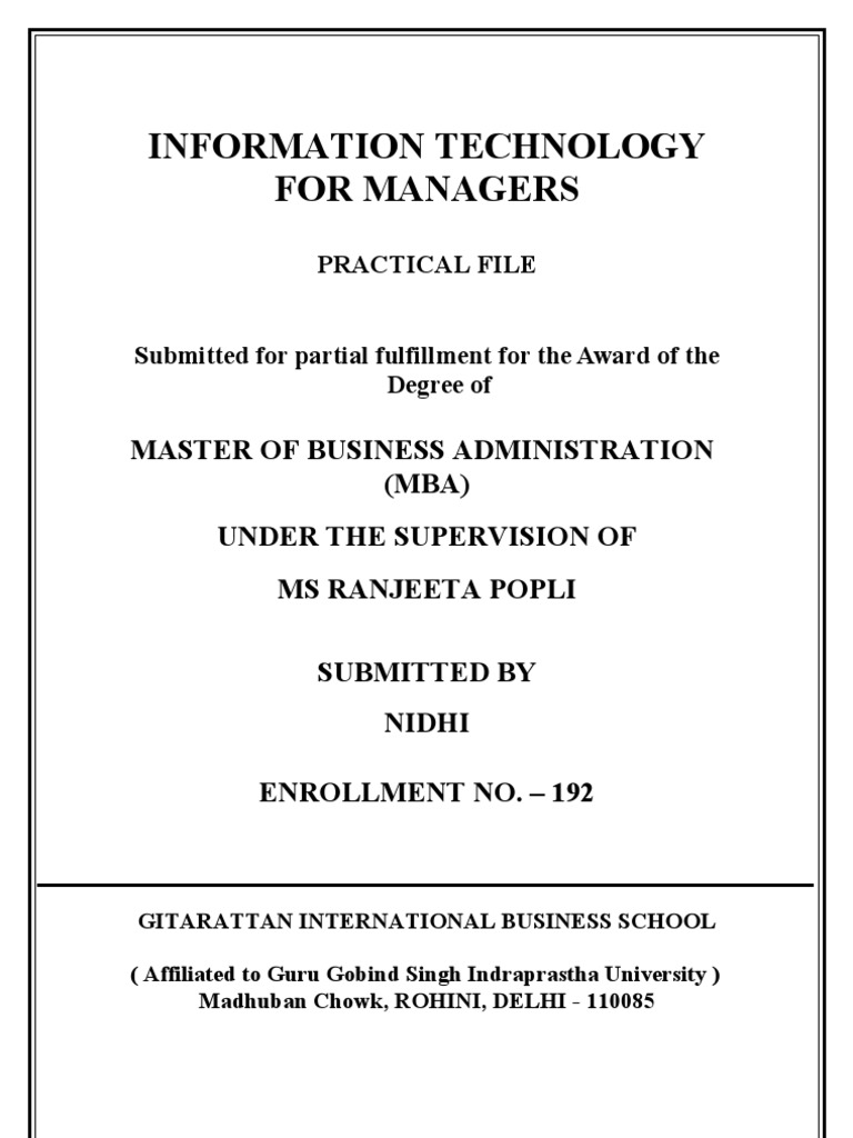 Information Technology For Managers | Download Free PDF | Html | Html ...