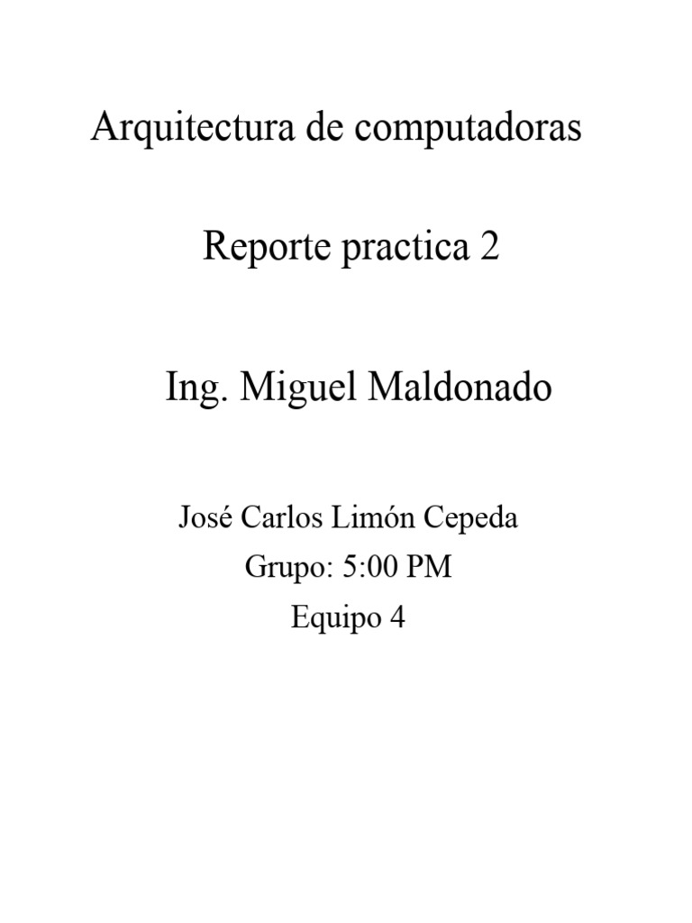 Reporte Practica 2 | PDF