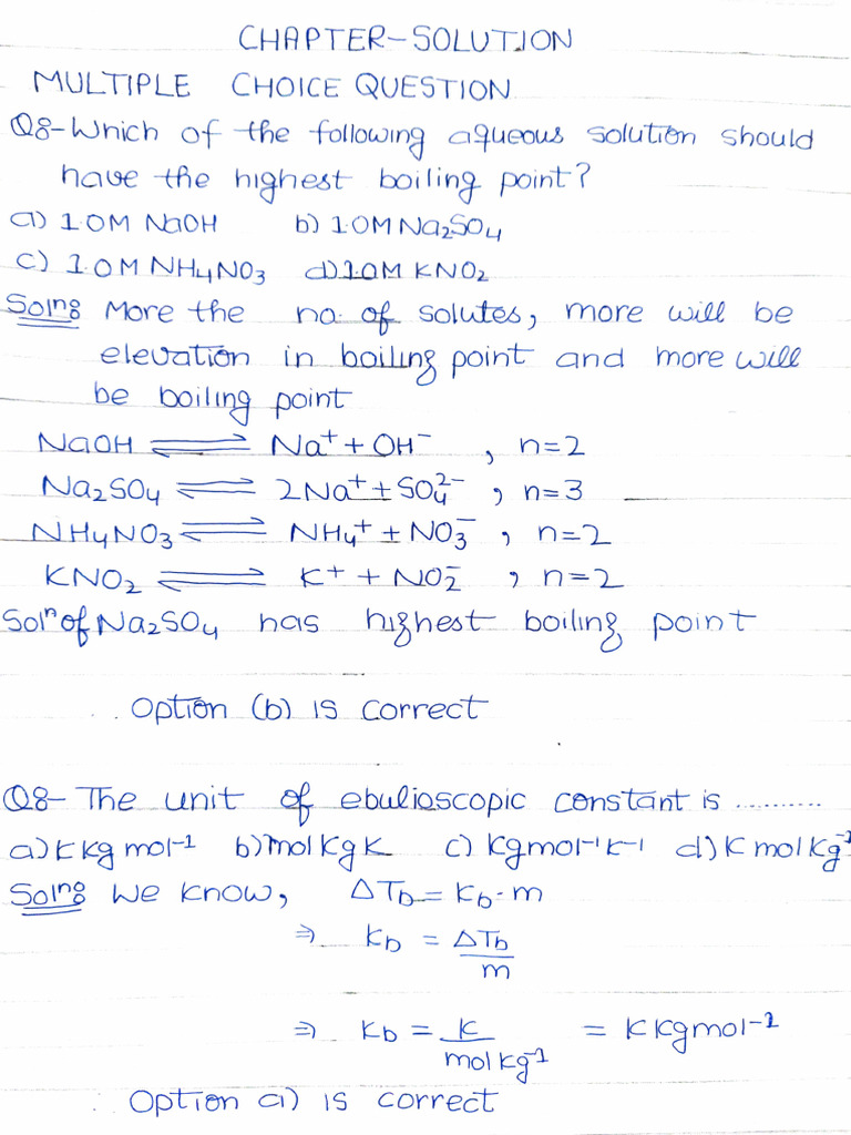 Simplified Chemistry Chapter 1 Solution Pdf Solubility Mole Unit