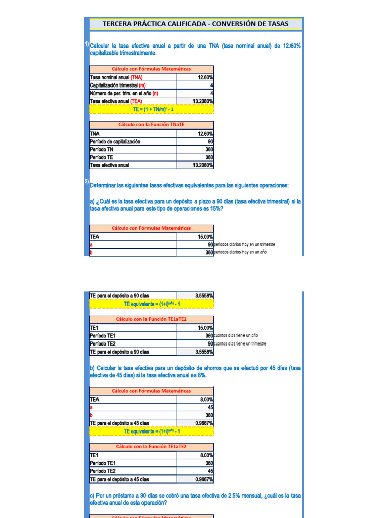 Clase 3 Conversion de Tasas Tercera Prac | PDF | Economias | Macroeconómica