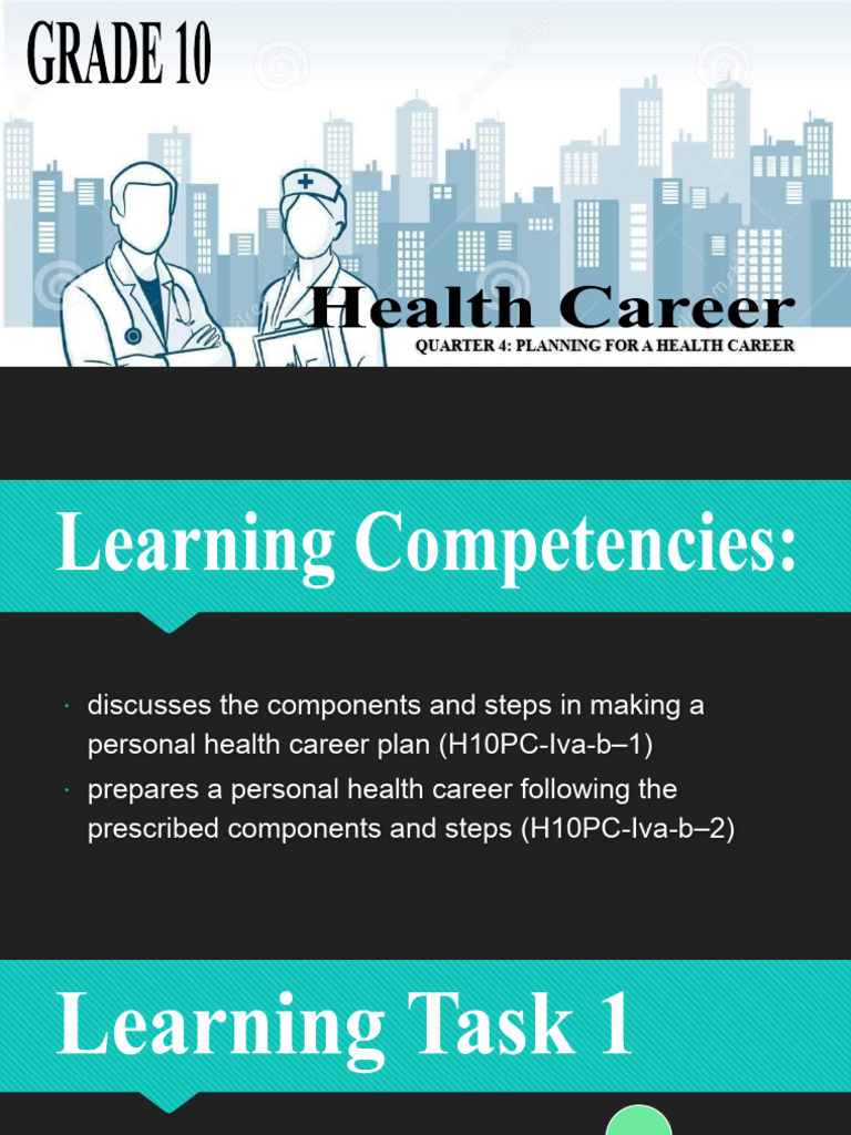 Q4 PPT Health10 Lesson 1 Health Career | PDF | Decision Making | Health ...