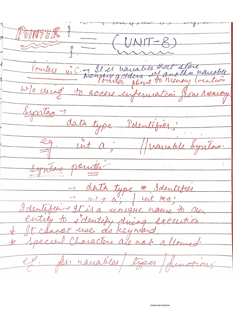 unit 8 pointer | PDF