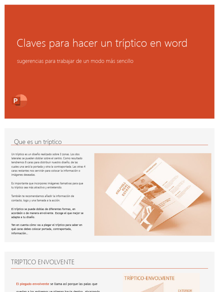 Claves para hacer un tríptico en word | PDF | Microsoft PowerPoint | Microsoft Office