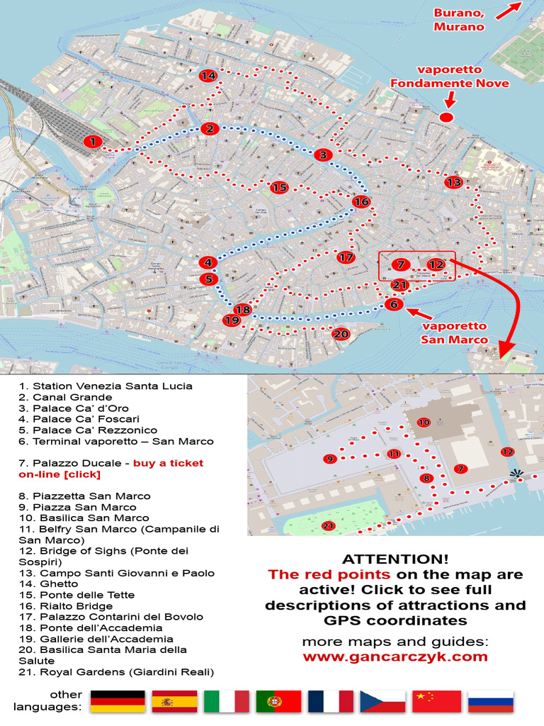 Guía de Venecia: Mapa y Atracciones | PDF