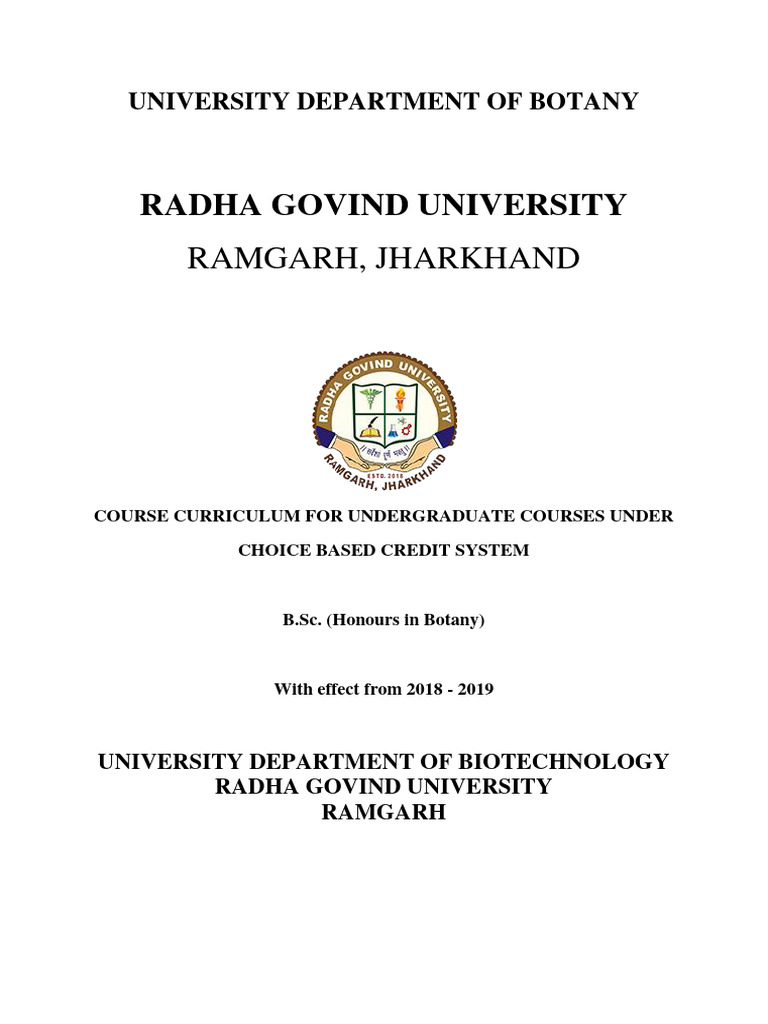 B.Sc. Hons Botany Syllabus | PDF | Dna | Operon