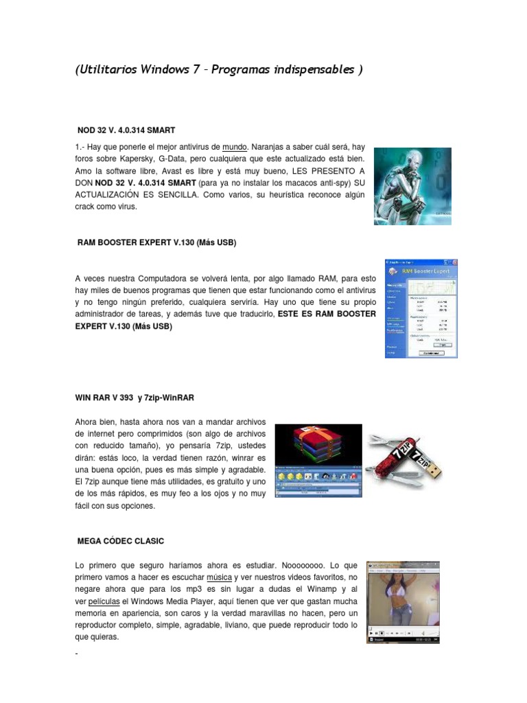 Programas esenciales para mejorar la productividad y entretenimiento en ...