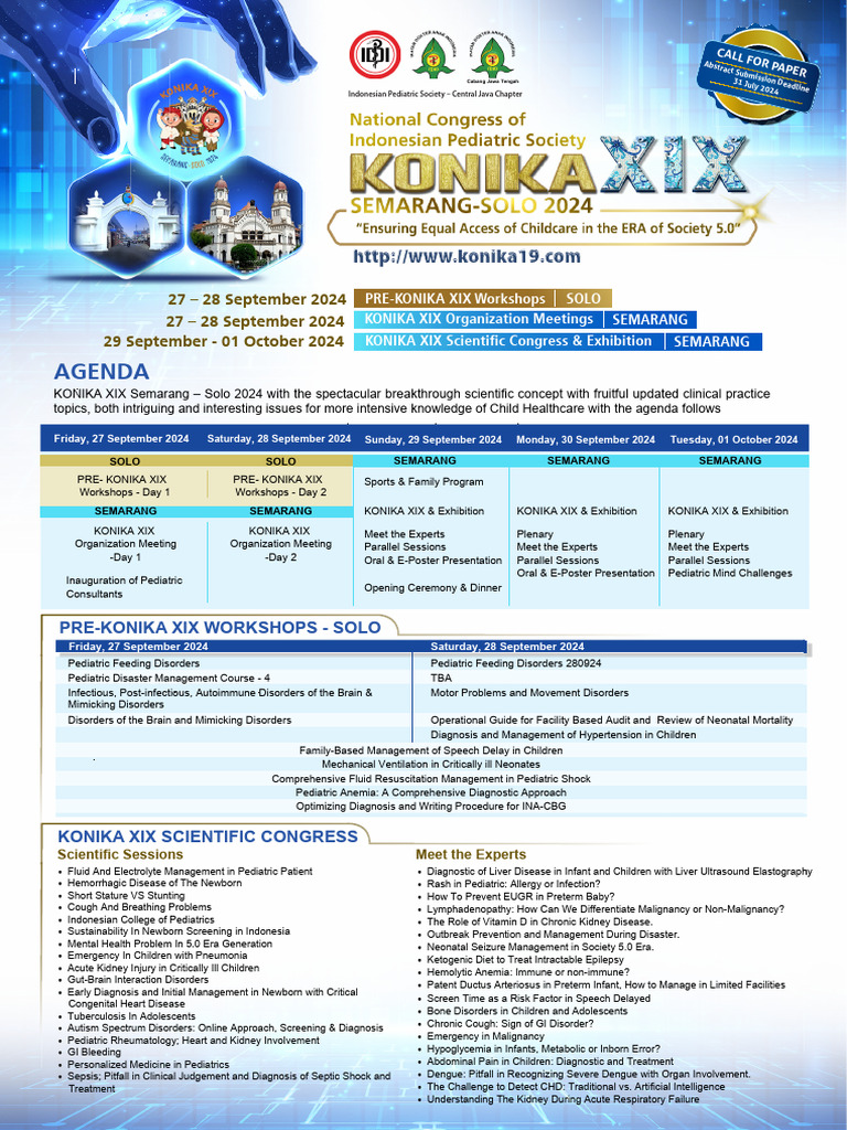 KONIKA XIX Flyer Regisrasi Final Full - 220424 | PDF | Sepsis | Neonatology