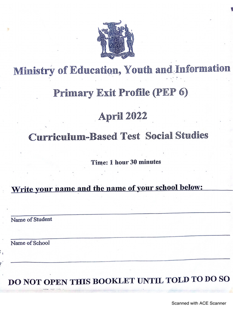 Social Studies Past Paper 2022 Compressed | PDF