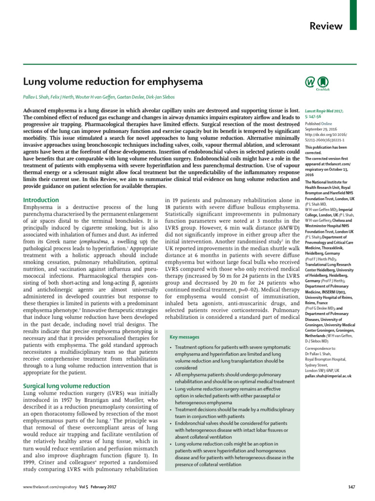 Emphysema Paper 1 | PDF | Chronic Obstructive Pulmonary Disease ...