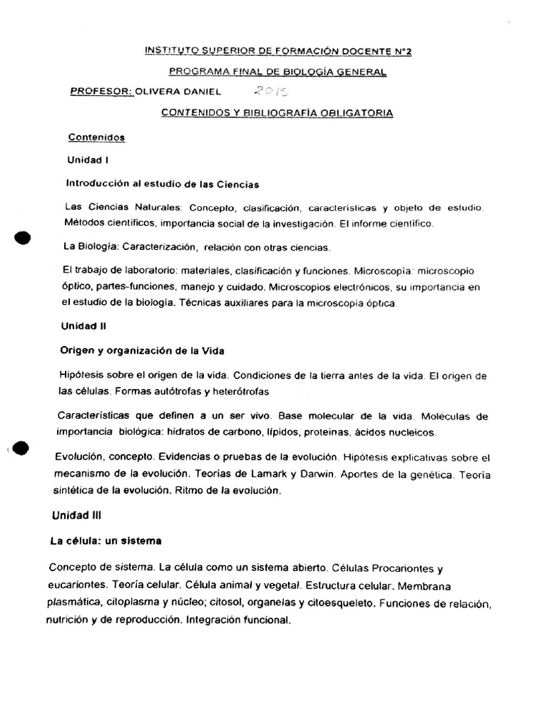 Biología General. Final | PDF