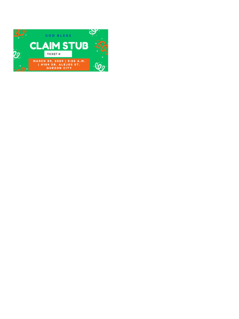 Claim Stub | PDF