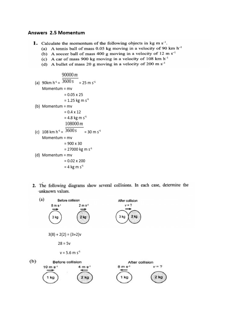 Momentum Calculations and Examples | PDF | Theoretical Physics | Spacetime