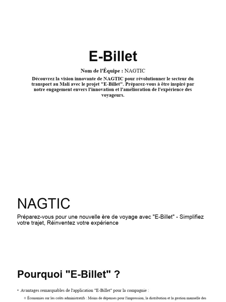 E Billet | PDF | Affaires