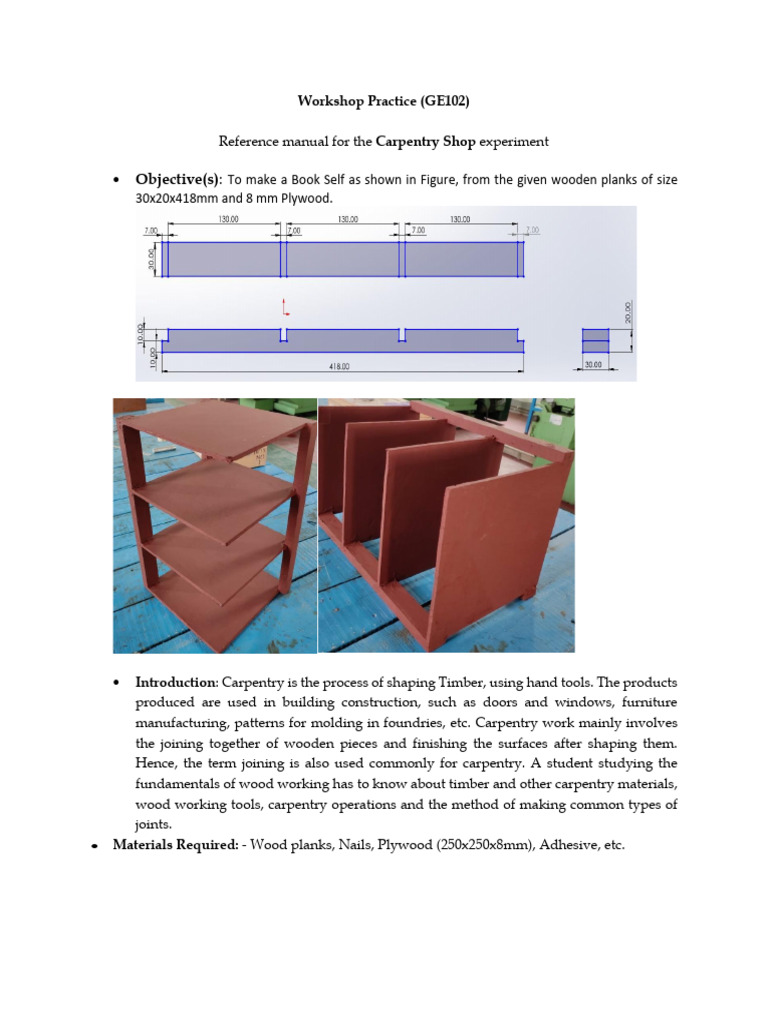 Carpentry Shop | PDF | Carpentry | Tools