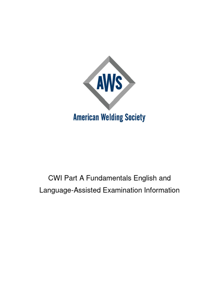 CWI Part A Fundamental LanguageAssisted Exam Info | PDF ...