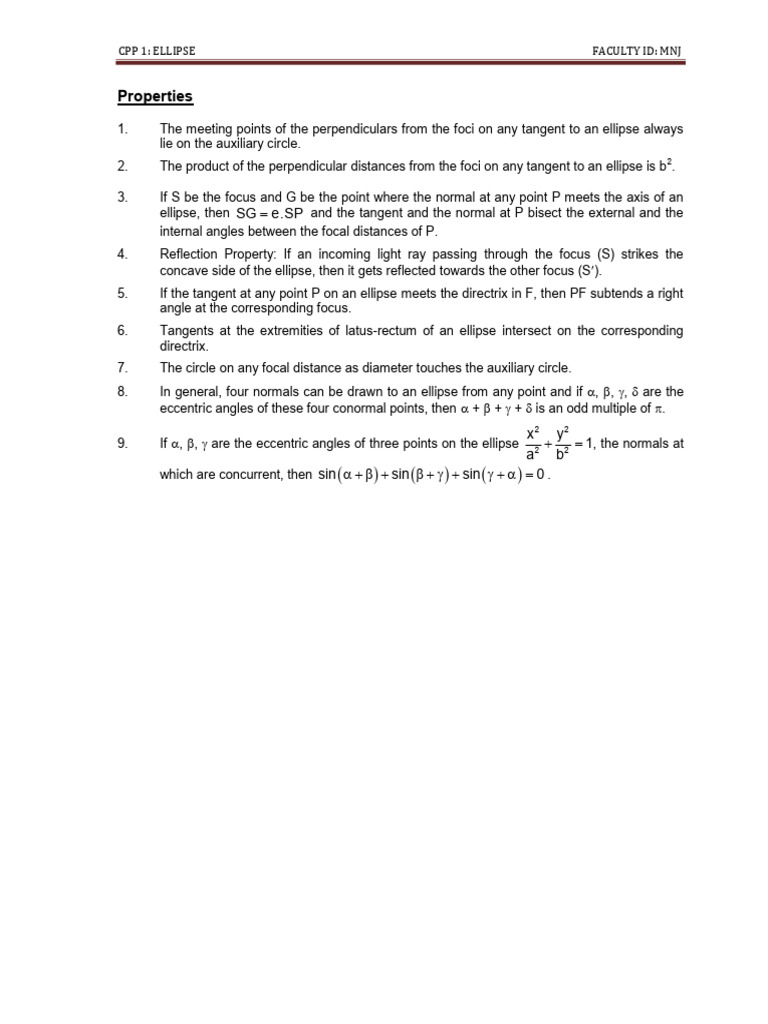 CPP 1 | PDF | Ellipse | Euclidean Plane Geometry