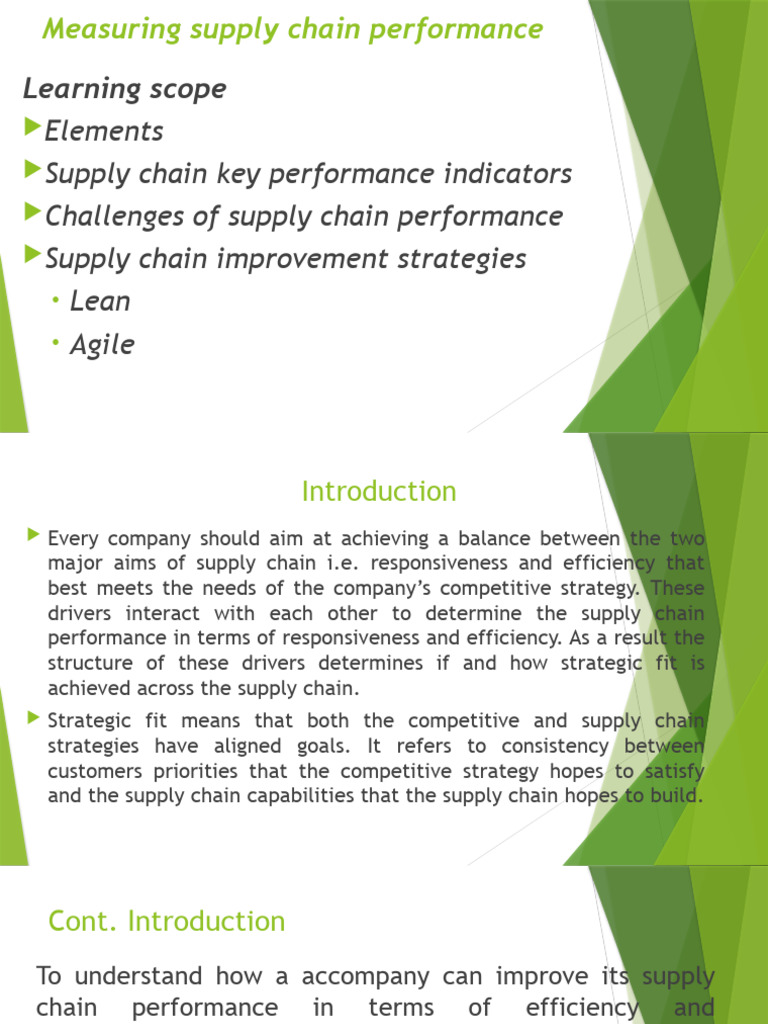 Supply Chain Performance Measurement | PDF | Supply Chain | Inventory