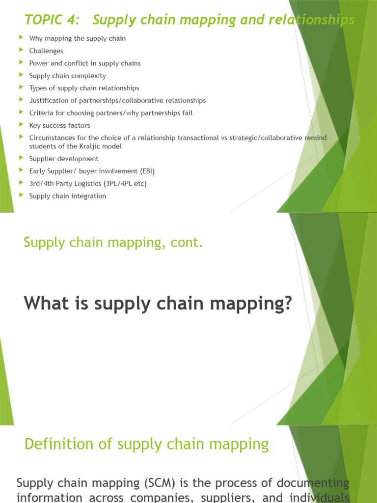 Supply Chain Mapping and Relationships Guide | PDF | Supply Chain ...