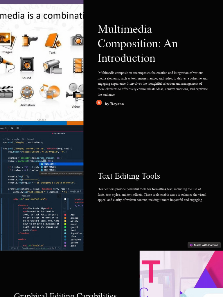 Multimedia Composition An Introduction | PDF | Multimedia | Editing