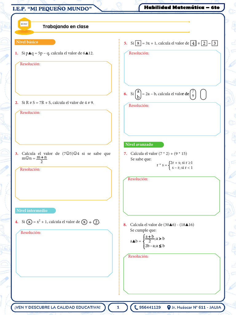Sem02 Practica Habilidad Matemática 6to | PDF | Ajedrez