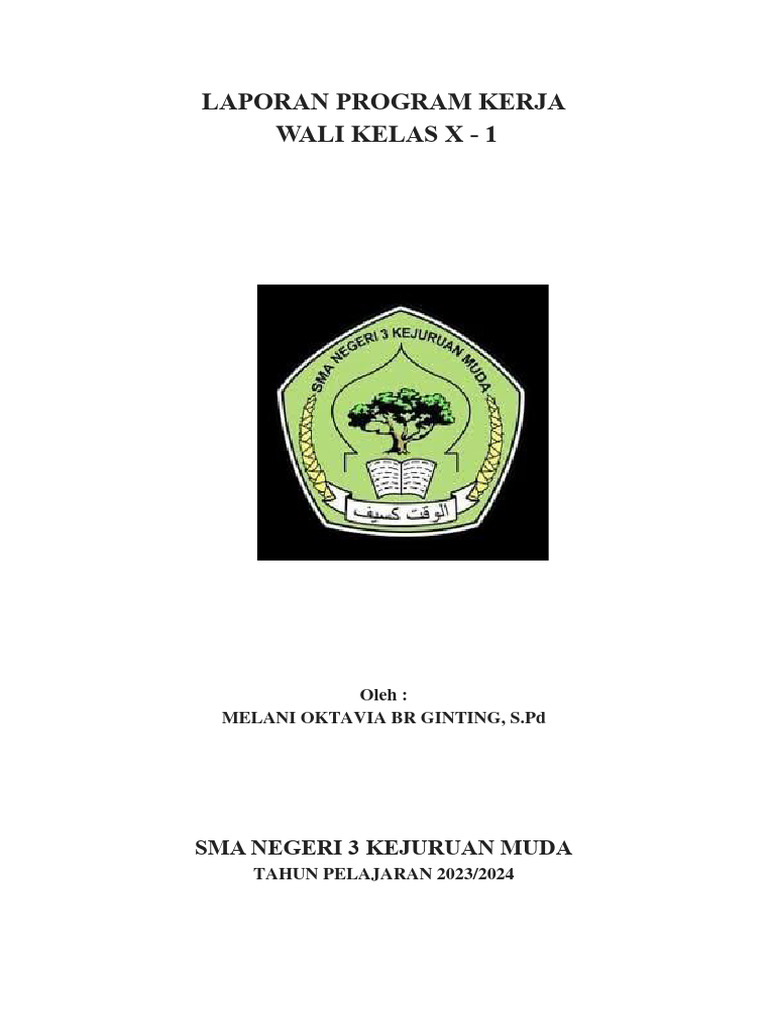 Laporan Program Kerja Wali Kelas X-1 Melani | PDF
