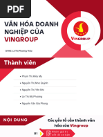 Văn Hoá Doanh Nghiệp Của Vingroup | PDF