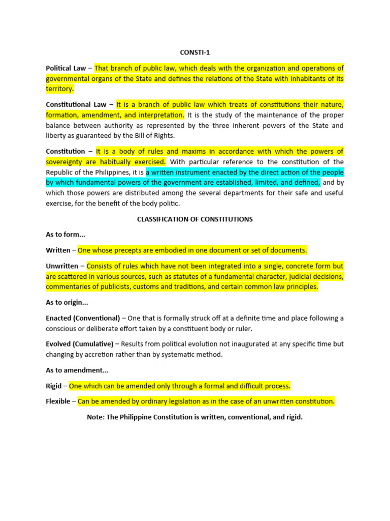 Consti-1 Module 1 | PDF | Constitutional Amendment | Constitution