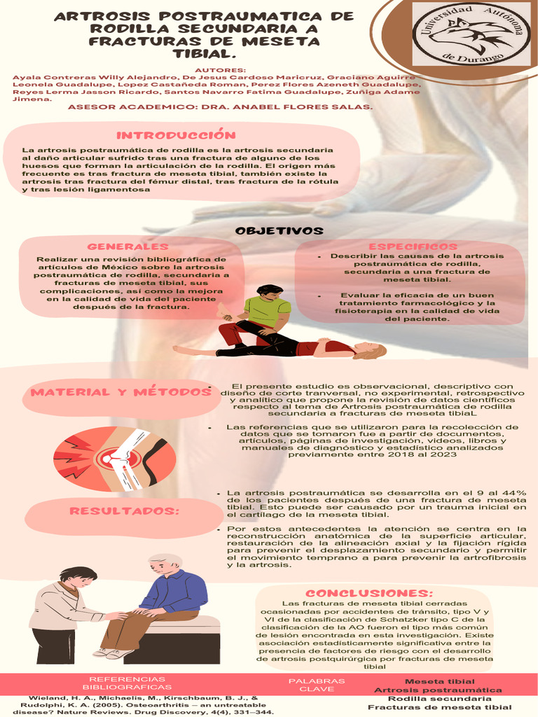 Artrosis Postraumática por Fractura Tibial | PDF | Rodilla | Osteoartritis