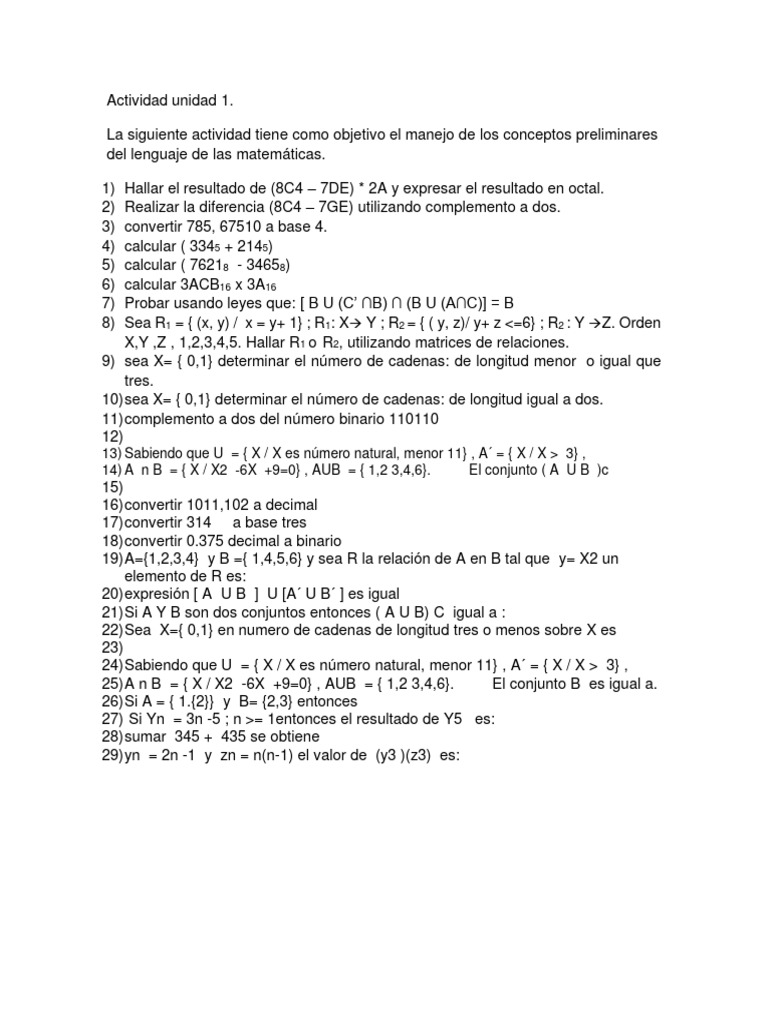 Actividad Unidad 1 | PDF | Métodos y materiales de enseñanza | Ciencia ...