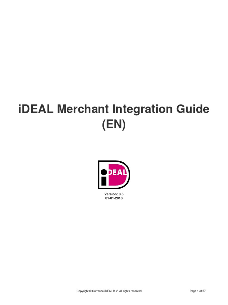 iDEAL Merchant Integration Guide (EN) v3.5 | PDF | Xml | Mobile App