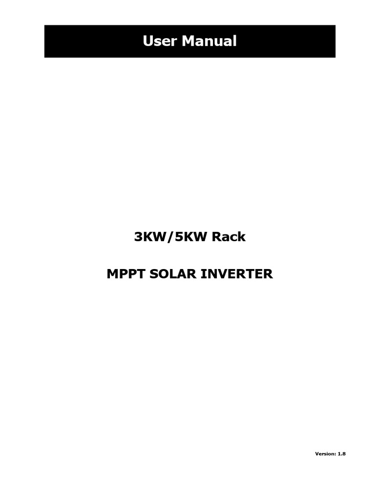 Axpert KING RACK Manual 20210709 | PDF | Power Inverter | Battery Charger