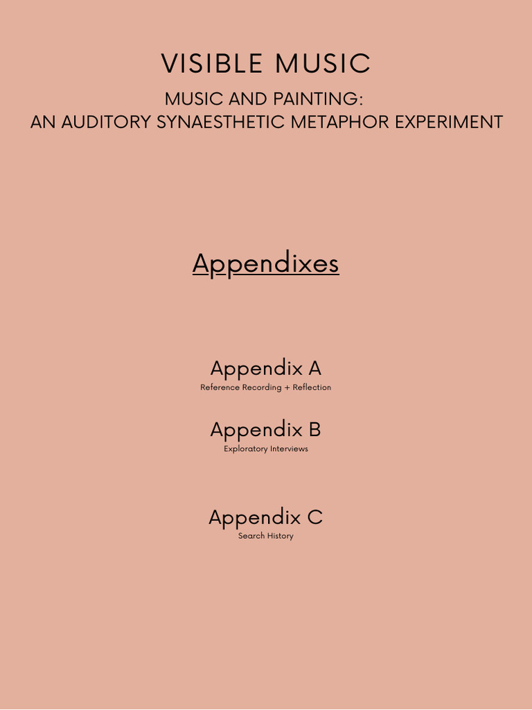 Appendixes Appendix A Appendix B Appendix C Pdf Cognition Cognitive Science