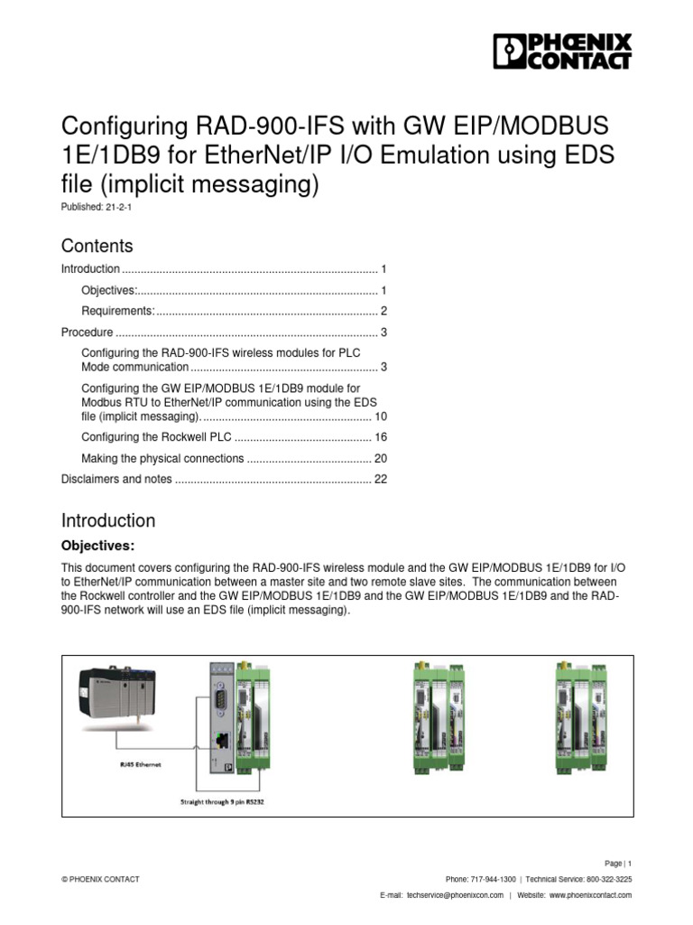 Radioline Plc Mode Ethernet Ip Eds File 21 2 1 Download Free Pdf