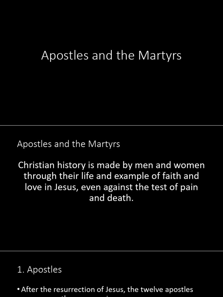 Apostles and Martyrs | PDF | Paul The Apostle | Jesus