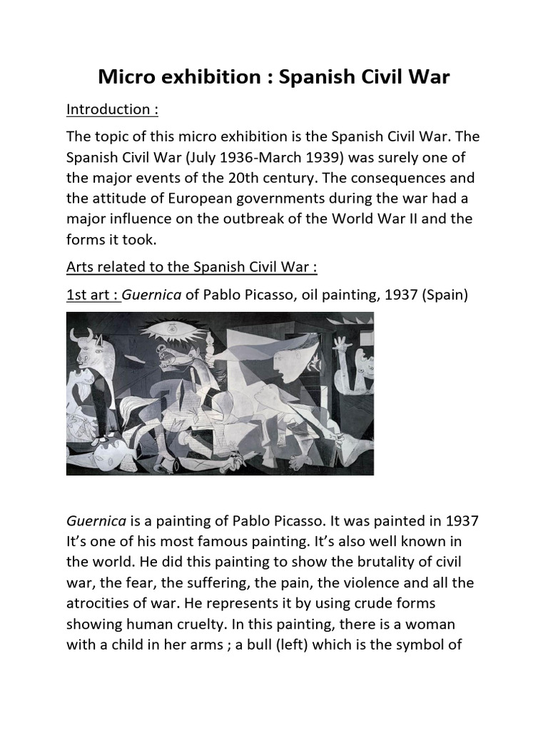 3ème (English) - Micro Exposition - Spanish Civil War | PDF | Francisco ...