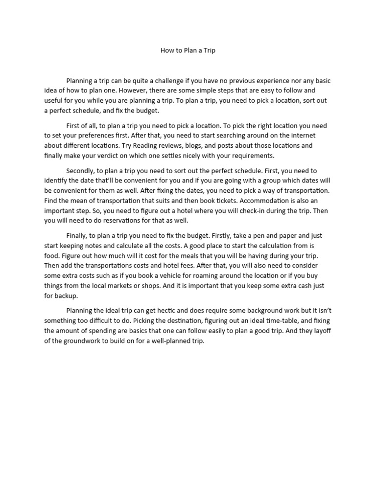 Road Trip Essay | PDF | Self-Improvement