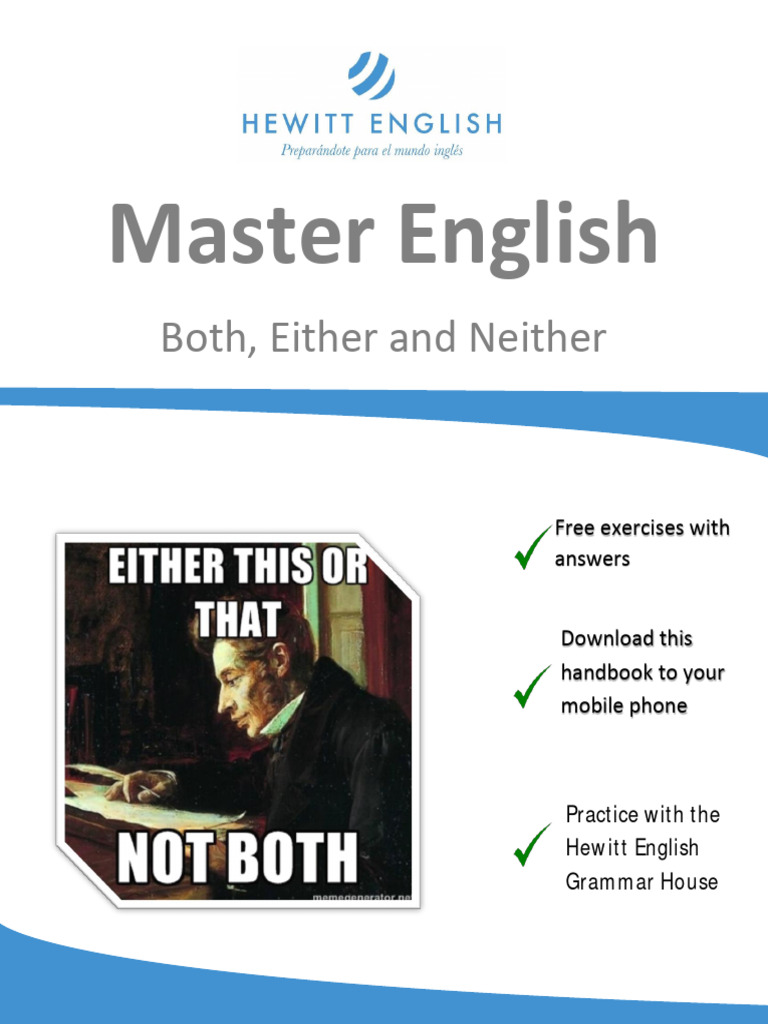 Both Either Neither Book | PDF | Syntax | Linguistic Morphology