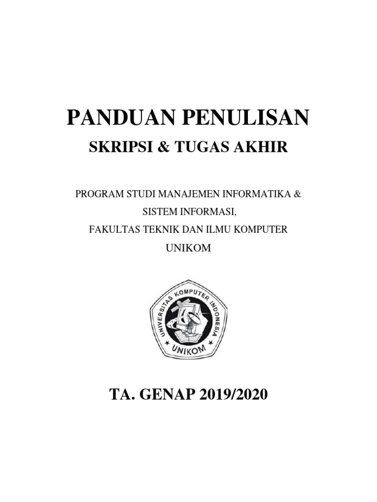 Panduan Penulisan Skripsi & Ta Revisi Genap 2019-2020 | PDF
