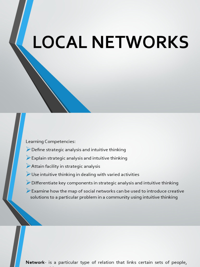 Local Networks | PDF | Thought | Intuition