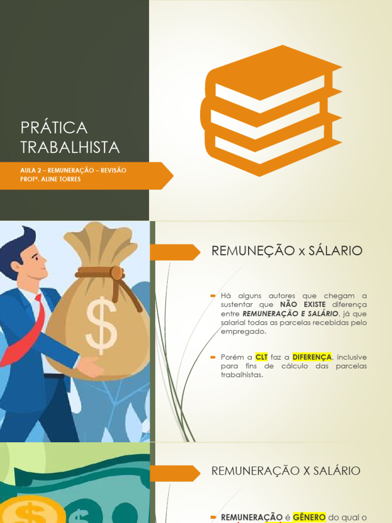 Aula 2 - Remunera - o Revis-O | Download grátis PDF | Gorjeta | Salário