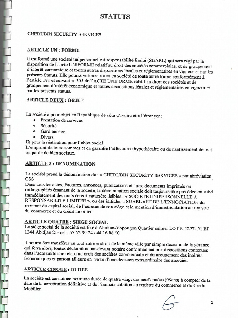 Statut Et Reglement Interieur | PDF