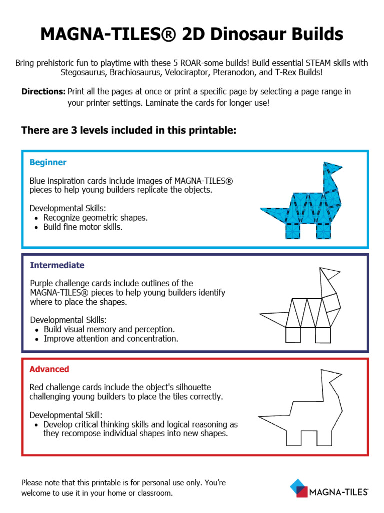 2D Dinosaur Builds | PDF | Shape | Triangle