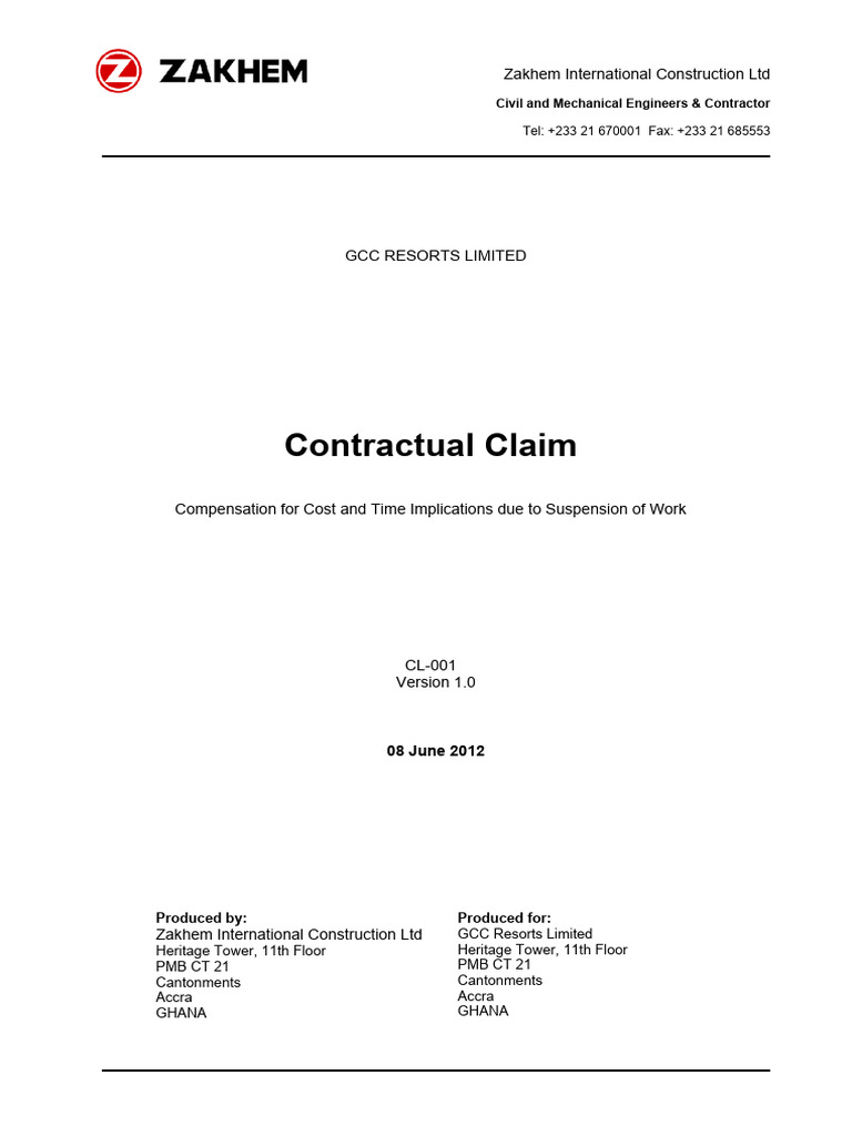 CL-001 - Compensation For Cost and Time | PDF | Employment | Economies