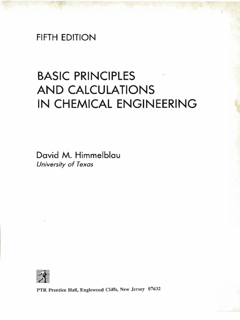 Principles of Chemical Engineering Calculations | PDF | Mole (Unit) | Density