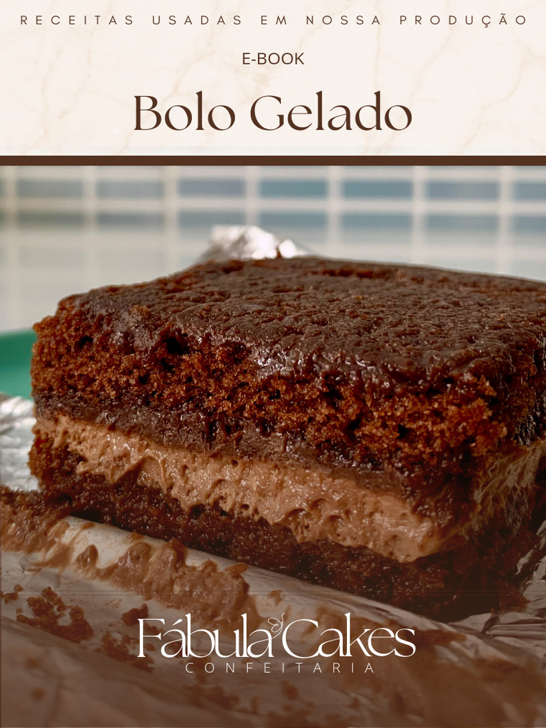 Fabula Cakes, Bolo Gelado | PDF | Chocolate | Leite