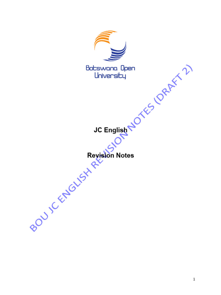 JC English Revision Notes-Draft 2 | PDF | Idea | English Language