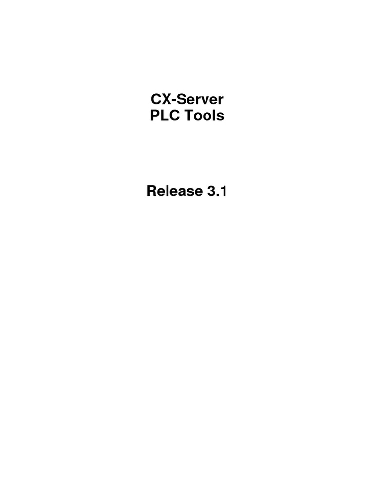 CX Server Tools | PDF | Programmable Logic Controller | Computer Network