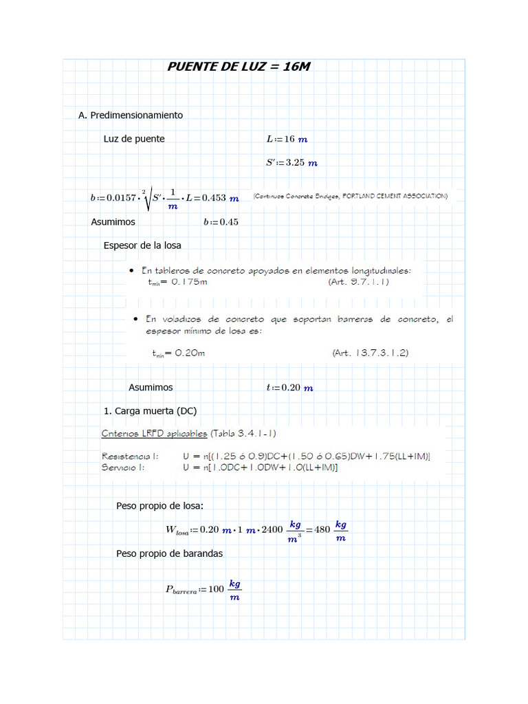 Puente Tipo Losa L 16 Metros Pdf