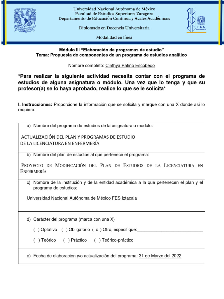 Tarea 1 Modulo 3 | PDF | Evaluación | Plan de estudios